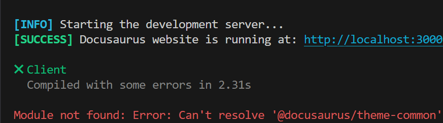 解决 Docusaurus 中的本地搜索插件(docusaurus-search-local)报错问题